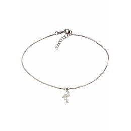 Firetti Damen Fu&szlig;kette "Schmuck Geschenk Silber 925 K&ouml;rperschmuck Flamingo Venezianerkette", Silber 925 (Sterlingsilber), silber, Silber 925