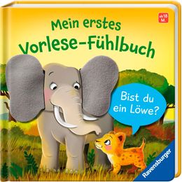 Ravensburger Kinderbuch "Pappbilderbuch, Mein erstes Vorlese-F&uuml;hlbuch Bist du ein L&ouml;we?", B:16,7cm H:16,7cm, bunt, B&uuml;cher