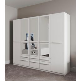 Kleiderschrank Priess, B:230cm H:193cm T:54cm, wei&szlig;, Holzwerkstoff, Schlafzimmer, Schr&auml;nke, "Schrank Garderobe W&auml;scheschrank Barcelona in 5 Breiten",