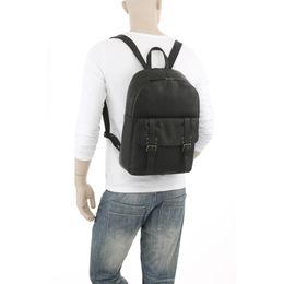 Mustang Herren Cityrucksack "Gonesse", schwarz, Leder, Rucks&auml;cke, Rucksack, Backpack, Freizeitrucksack