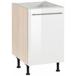 Sp&uuml;lenschrank Optifit, B:50cm H:87cm T:58,4cm, wei&szlig;, K&uuml;che, Schr&auml;nke, "Bern", 50 cm breit, mit 1 T&uuml;r, mit h&ouml;henverstellbaren F&uuml;&szlig;en, mit Metallgriff