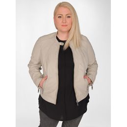 Maze Damen Lederjacke "42021317", beige, Gr. 46, Obermaterial: 100% Lammleder; Futter: 100% Polyester; &Auml;rmelfutter: 100% Polyester, Jacken