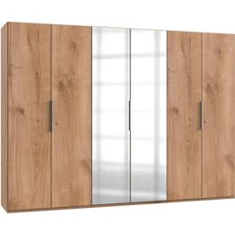 Kleiderschrank wimex, B:300cm H:216cm T:58cm, braun, Schlafzimmer, Schr&auml;nke, "Level by fresh to go", mit Spiegelt&uuml;ren