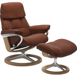 Relaxsessel stressless, B:88cm H:101cm T:78cm, braun, Leder BATICK: BATICK ist ein leicht korrigiertes, durchgef&auml;rbtes und genarbtes M&ouml;belleder, bei