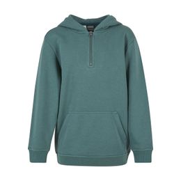 Urban Classics Jungen Troyer "Urban Classics Herren Boys Boxy Zip Hoody"paleleaf, Gr. 110, unifarben, 65% Baumwolle, 35% Polyester, Pullover
