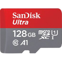 Sandisk Speicherkarte "Ultra microSDXC", 128 GB, grau, Speicherkarten, Adapter