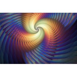 papermoon Fototapete "Psychedelische Spirale", B/L: 5m x 2,8m, Bahnen: 10 Stk., bunt, Schlafzimmer, Tapeten