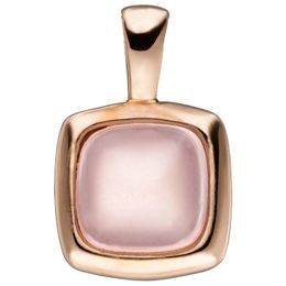 Jobo Damen Kettenanh&auml;nger "Anh&auml;nger quadratisch", Silber 925 (Sterlingsilber), rosa, Silber 925 (Sterlingsilber), Schmuckanh&auml;nger, 925 Silber