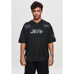 Recovered Herren T-Shirt "NFL Jets NYJ 60 Oversized", schwarz, Gr. L, bedruckt, 100% Polyester, Shirts, f&uuml;r alle New York Jets-Fans