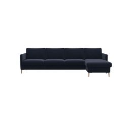 Ecksofa FLEXLUX, B:280cm H:85cm T:159cm, blau, Wohnzimmer, Sofas, "Fiore, L-Form, bequem und komfortabel durch hochwertigem Sitzaufbau", schmale