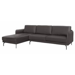 Ecksofa, B:274cm H:85cm T:178cm, braun, CREATION BY ROLF BENZ, Chenille COCO (72% Polyester 15% Baumwolle 13% Polyacryl);Leder OSKAR, Wohnzimmer,