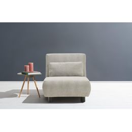 ell+ell Schlafsofa ELL + ELL, B:85cm H:88cm T:100cm, grau, Jugendzimmer, Sofas, "Minou"