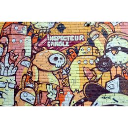 papermoon Fototapete "Graffiti", B/L: 4,5m x 2,8m, Bahnen: 9 Stk., bunt, Schlafzimmer, Tapeten