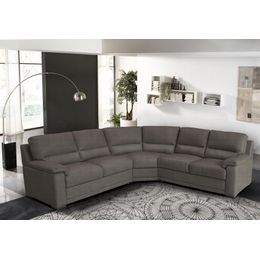 Ecksofa Egoitaliano, B:266cm H:90cm T:246cm, grau, Luxus-Micofaser CASHMERE in Lederoptik (100% Polyester) ist ein neues technisches Gewebe mit einem