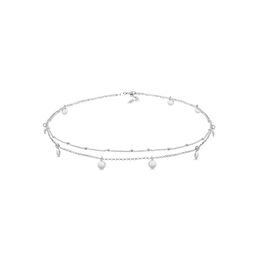 Elli Damen Collier "Choker Layer Look Kugelkette Pl&auml;ttchen 925 Silber", 36, ohne Stein, Silber 925 (Sterlingsilber), L: 36, silber, Silber 925