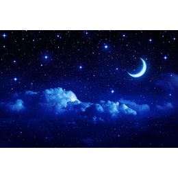 papermoon Fototapete "Nachthimmel", B/L: 4,5m x 2,8m, Bahnen: 9 Stk., bunt, Schlafzimmer, Tapeten