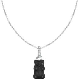 Thomas Sabo Damen Kette mit Anh&auml;nger "Thomas Sabo x HARIBO Schmuck: Kette mit Goldb&auml;r", 45, Silber 925 (recycelt), B: 8,5mm, wei&szlig;, Silber 925