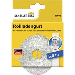 Schellenberg Rollladengurt "Maxi, 23 mm, 6 m L&auml;nge", B/L: 2,3cm x 600cm, wei&szlig;, Seile, Gurtband erh&auml;ltlich in unterschiedlichen Farben