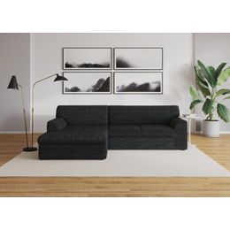 Ecksofa DOMO collection, B:245cm T:155cm, grau, Wohnzimmer, Sofas, "Topper, elegant und zeitlos, kompaktes Stellma&szlig; 245/155cm, L-Form", mit