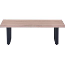 Couchtisch Inosign, B:120cm H:40cm T:60cm, schwarz, MDF mit Dekor Sonoma Eiche, Gestell Metall, Wohnzimmer, Tische, "Conri"