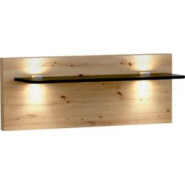 Aufsatzpaneel Wiemann, B:50cm H:20cm T:12cm, braun, Glas, Holzwerkstoff, M&ouml;belaufs&auml;tze, "Mainau", wahlweise mit LED-Beleuchtung