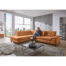 Ecksofa DIE PLANBAR, B:310cm H:85cm T:260cm, braun, 100% Polyester, Wohnzimmer, Sofas, "MP-IN18012 L-Form mit Federkern-Polsterung", wahlweise mit