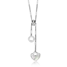 Damen Kette mit Anh&auml;nger "Heart", silber, Basic, Collezione Alessandro, Metall, Halsketten, mit Perlmutteinlage