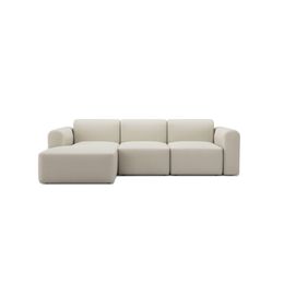Ecksofa TENKSOM, B:266cm H:71cm T:152cm, wei&szlig;, Wohnzimmer, Sofas, "Rund, Relax-Ecke, Big-Sofa, Endless Seating", Bez&uuml;ge wechselbar, Kaltschaum im