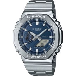 Casio G-SHOCK Damen Chronograph, silber, Armbanduhren, Quarzuhr Armbanduhr,Herren,digital,bis 20bar wasserd.,Edelstahlarmband