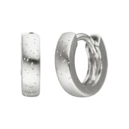 Jobo Damen Paar Creolen, 9,9mm, Silber 925 (Sterlingsilber), silber, Silber 925 (Sterlingsilber), Ohrringe, 925 Silber