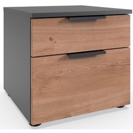 Nachtkommode wimex, B:41cm H:39cm T:41cm, schwarz, Spanplatte, Sideboards, "level36 A by fresh to go", 2 Schubladen mit soft-close Funktion