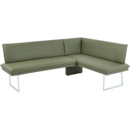 K+w Komfort & Wohnen Eckbank, H:86cm T:60cm, beige, K+W KOMFORT & WOHNEN, Esszimmer, Sitzb&auml;nke, mit Sattlernaht und schmaler Kufe, langer Schenkel rechts oder links