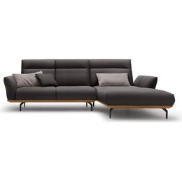 Ecksofa, B:298cm H:103cm T:183cm, braun, CREATION BY ROLF BENZ, NaturLEDER OSKAR (echtes Rindsleder), Wohnzimmer, Sofas, "CR.460", Sockel in