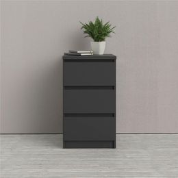 Kommode Inosign, B:40,4cm H:70,1cm T:50cm, schwarz, Spanplatte, Schlafzimmer, Sideboards, "Naia", Elegante und modernes Sideboard mit 3
