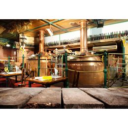 papermoon Fototapete "Bar", B/L: 3,5m x 2,6m, Bahnen: 7 Stk., bunt, Schlafzimmer, Tapeten