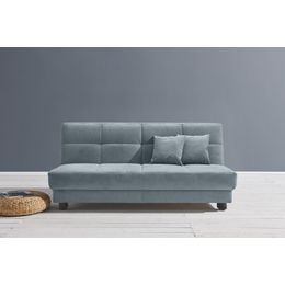ell+ell Schlafsofa ELL + ELL, B:185cm H:90cm T:100cm, blau, 100% Polyester, Jugendzimmer, Sofas, "Tilda", Breite 185 cm, inkl. 2 Zierkissen