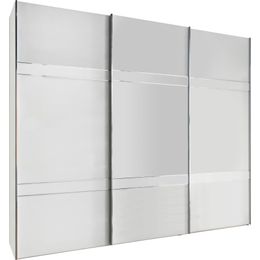 Schwebet&uuml;renschrank Wiemann, B:278,9cm H:236cm T:67cm, wei&szlig;, Schr&auml;nke, "Rialto", hochwertige Glasfront mit Querriegeln