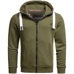 Herren Sweatjacke "ASVinzent", gr&uuml;n, Gr. S, Alessandro Salvarini, Obermaterial: 65% Baumwolle, 35% Polyester, Sweatjacken, warmer Hoodie
