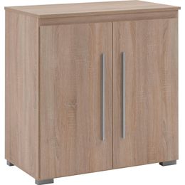 Hochkommode Home Affaire, B:85cm H:92cm T:50cm, braun, Holzwerkstoff, Kunststoff, Sideboards, "Bali", mit Melaim-Oberfl&auml;che