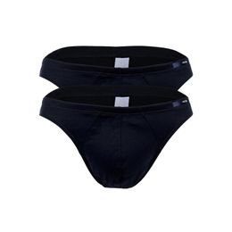 HOM Herren Slip "Slip 2er Pack", Gr. L, blau, Obermaterial: 100% Baumwolle CO., Unterhosen