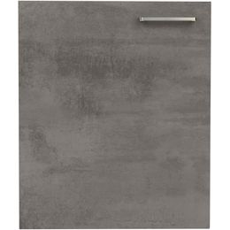 Nobilia Frontblende ""Riva", Ausrichtung w&auml;hlbar", B/H/T: 60cm x 72cm x 1,9cm, T&uuml;ranschlag links, grau, M&ouml;belblenden, f&uuml;r integrierte K&uuml;hlger&auml;te und