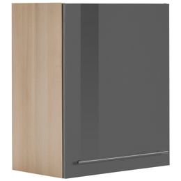H&auml;ngeschrank Optifit, B:60cm H:70,4cm T:34,9cm, grau, K&uuml;che, Schr&auml;nke, "Bern", Breite 60 cm, 70 cm hoch, mit 1 T&uuml;r, mit Metallgriff