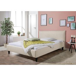 Polsterbett Maintal, B:116cm H:101cm L:211cm, beige, Betten, "Gustine", Bettseiten zerlegt, ohne Bettkasten
