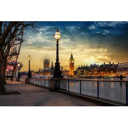 papermoon Fototapete "London", B/L: 3,5m x 2,6m, Bahnen: 7 Stk., bunt, Schlafzimmer, Tapeten