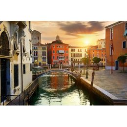papermoon Fototapete "Venedig", B/L: 4m x 2,6m, Bahnen: 8 Stk., bunt, Schlafzimmer, Tapeten