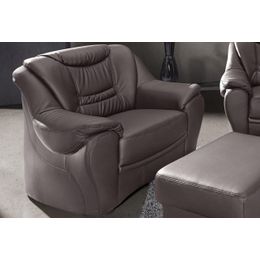 Sit & More Sessel SIT & MORE, B:98cm H:94cm T:95cm, grau, NaturLeder;Luxus-Microfaser ALTARA NUBUCK (100% Polyester);Luxus-Kunstleder, Wohnzimmer, Sessel,