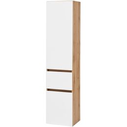 Seitenschrank Welltime, B:40cm H:180cm T:35cm, wei&szlig;, Holzwerkstoff, Schr&auml;nke, "Kaunas", 40 cm breit, mit Schubkasten, Soft-Close-Funktion