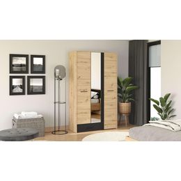 Kleiderschrank Inosign, B:119cm H:203,5cm T:53cm, braun, Holzwerkstoff, Jugendzimmer, Schr&auml;nke, "Varadero, MIT umfangreicher Innenausstattung,