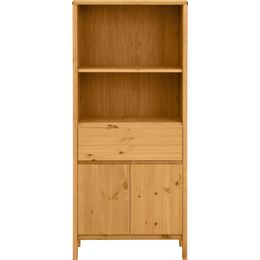 Midischrank OTTO products, B:60cm H:137,5cm T:34,2cm, beige, Massivholz, Badezimmer, Schr&auml;nke, "Jorrick", Breite 60 cm, Massivholz Kiefer mit Bio