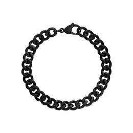 Jobo Damen Armband, 21,5cm, Edelstahl, schwarz, Edelstahl, Armb&auml;nder, aus Edelstahl schwarz beschichtet